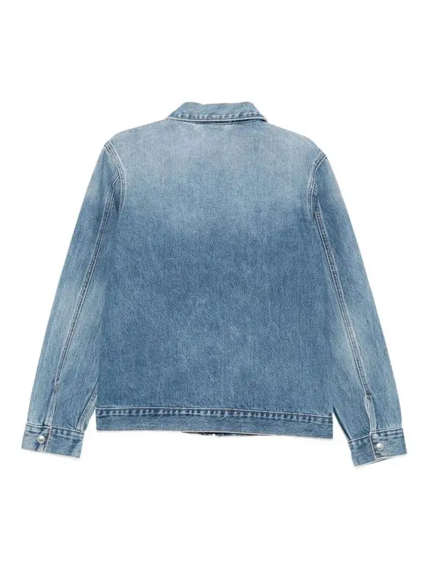 7 For All Mankind Zip-up Long-sleeved Denim Jacket