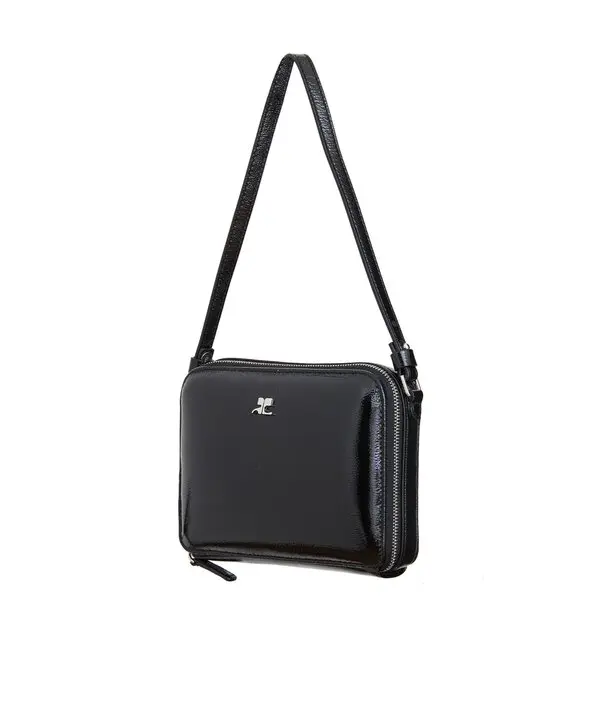 COURREGES Zippered Shoulder Bag - Nero