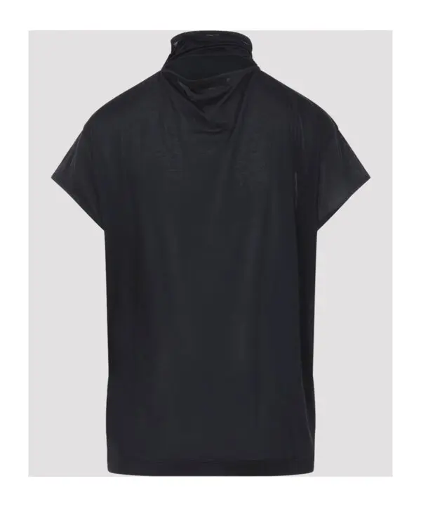 LEMAIRE Short Sleeve Foulard Top In Viscose Cotton Jersey
