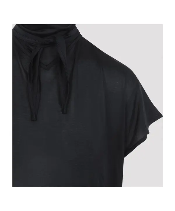 LEMAIRE Short Sleeve Foulard Top In Viscose Cotton Jersey