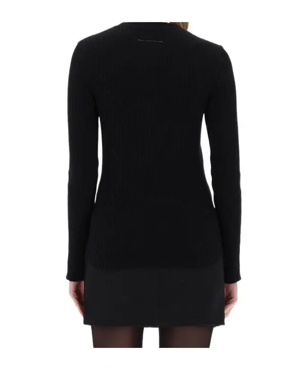 MAISON MARGIELA Ribbed Mini Dress With Striped Detailing