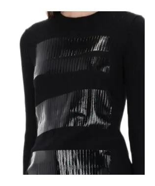 MAISON MARGIELA Ribbed Mini Dress With Striped Detailing
