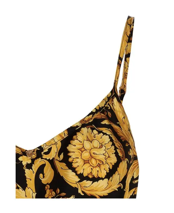 Versace Baroque Print Camisole With Lace Trim