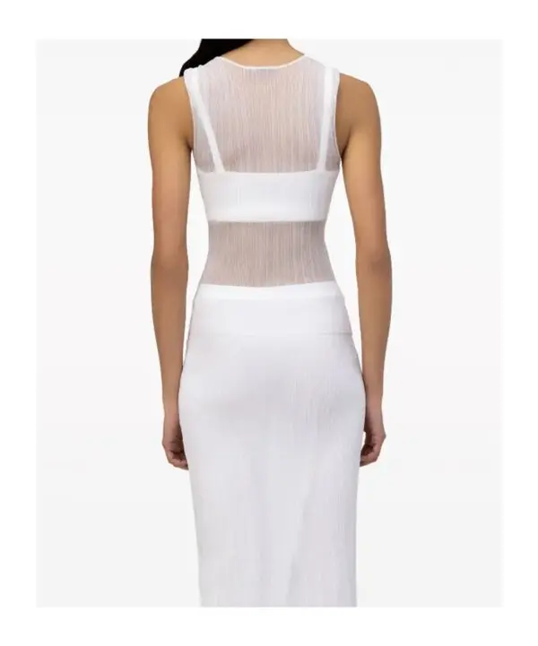 Simkhai Oakley Semi-sheer Tank Top - White