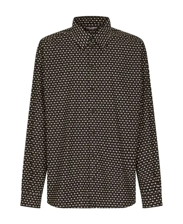 Dolce & Gabbana Dolce Gabbana Dg Monogram Printed Shirt