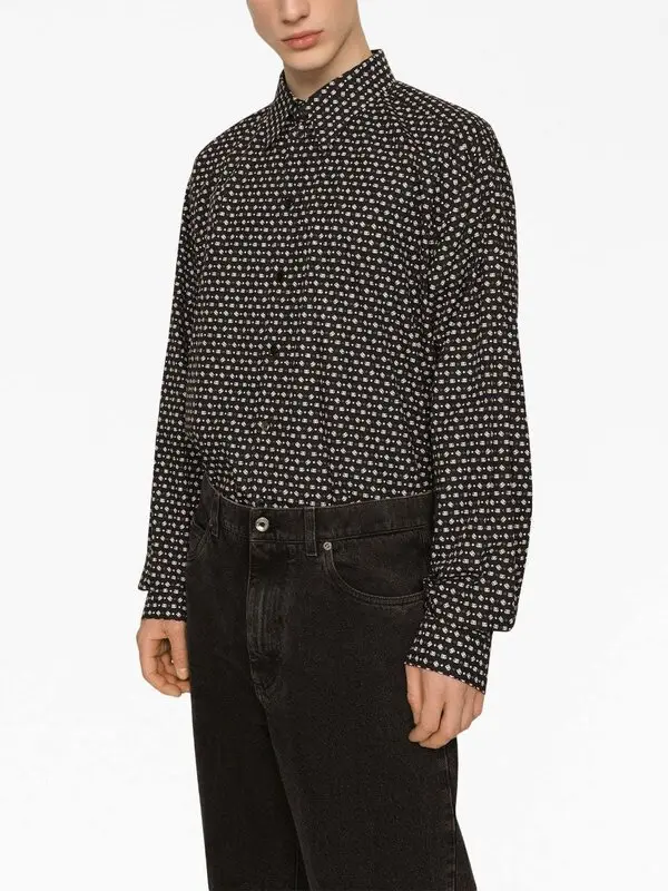 Dolce & Gabbana Dolce Gabbana Dg Monogram Printed Shirt