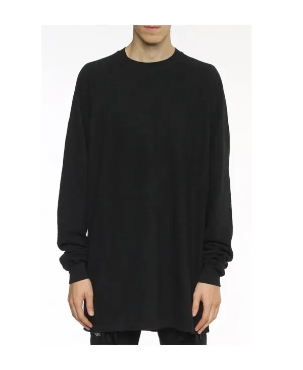 Rick Owens Logo Long-sleeved T-shirt - Black