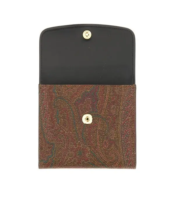 Etro Paisley-jacquard Folded Wallet - Black