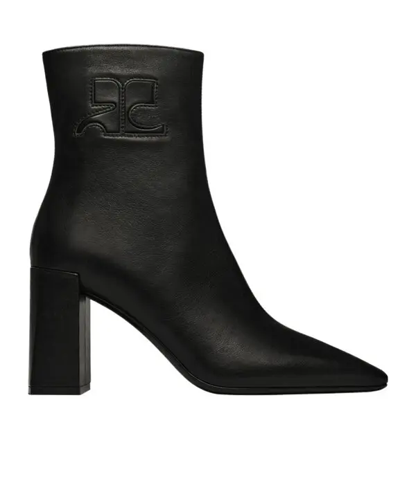 COURREGES 90mm Block-heeled Ankle Boots - Black