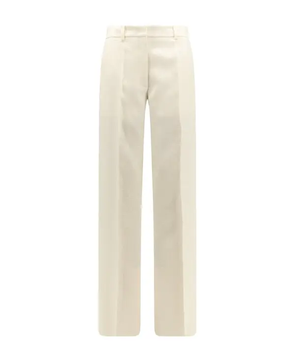 Valentino Garavani Toile Iconographe Jacquard High-waisted Trousers - Ivory White