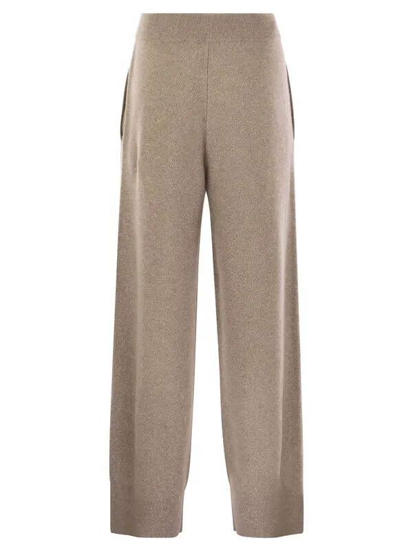 Brunello Cucinelli Straight Leg Knitted Trousers - Gray