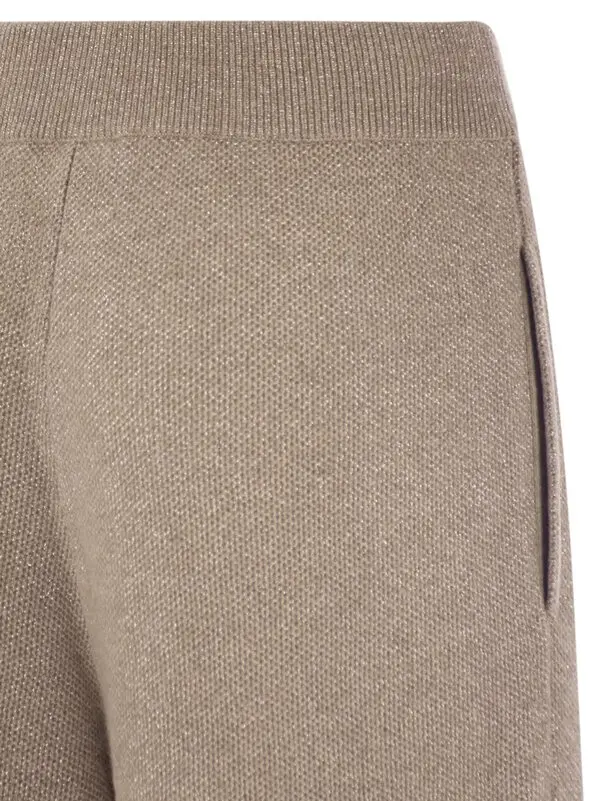 Brunello Cucinelli Straight Leg Knitted Trousers - Gray