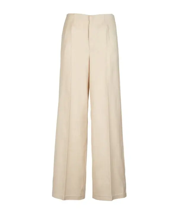 FORTE_FORTE Elastic Waist Casual Pants - Nude