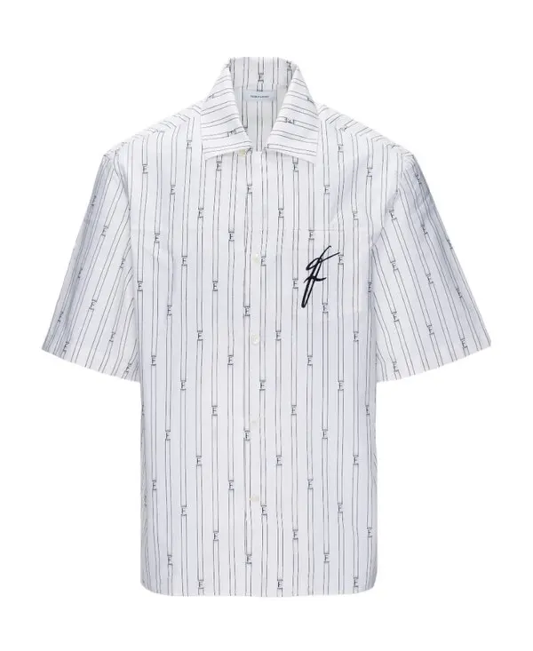 FERRAGAMO Bowling Collar Short Sleeved Shirt