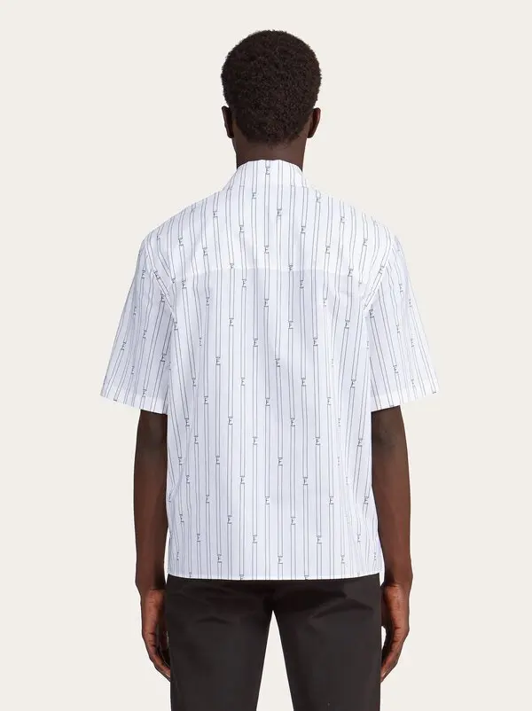 FERRAGAMO Bowling Collar Short Sleeved Shirt