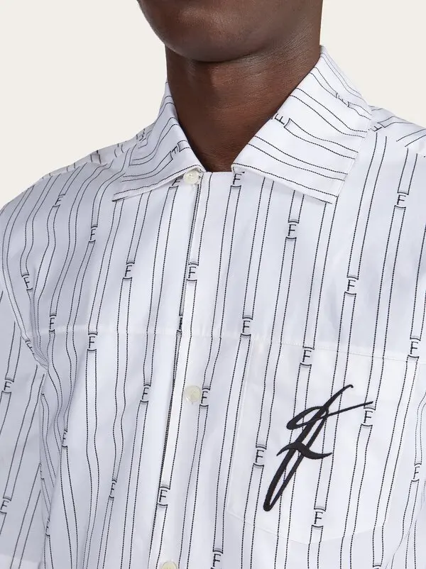 FERRAGAMO Bowling Collar Short Sleeved Shirt
