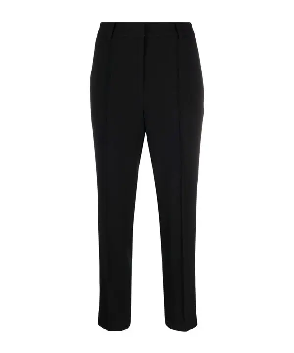 Michael Kors Pleated Cropped Trousers - Black