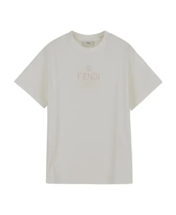 Fendi Logo-print Cotton T-shirt - White