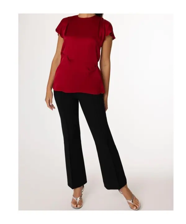 Victoria Beckham Draped Ruffle Top