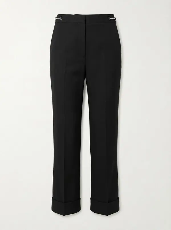 Gucci Slim Horsebit Detail Tailored Pants