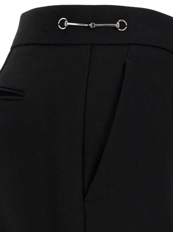 Gucci Slim Horsebit Detail Tailored Pants