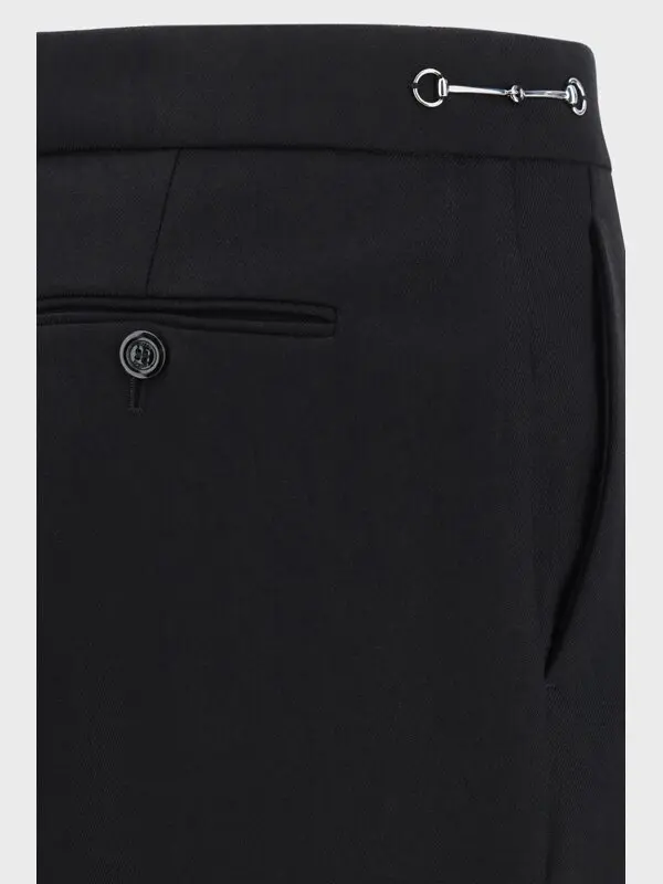 Gucci Slim Horsebit Detail Tailored Pants