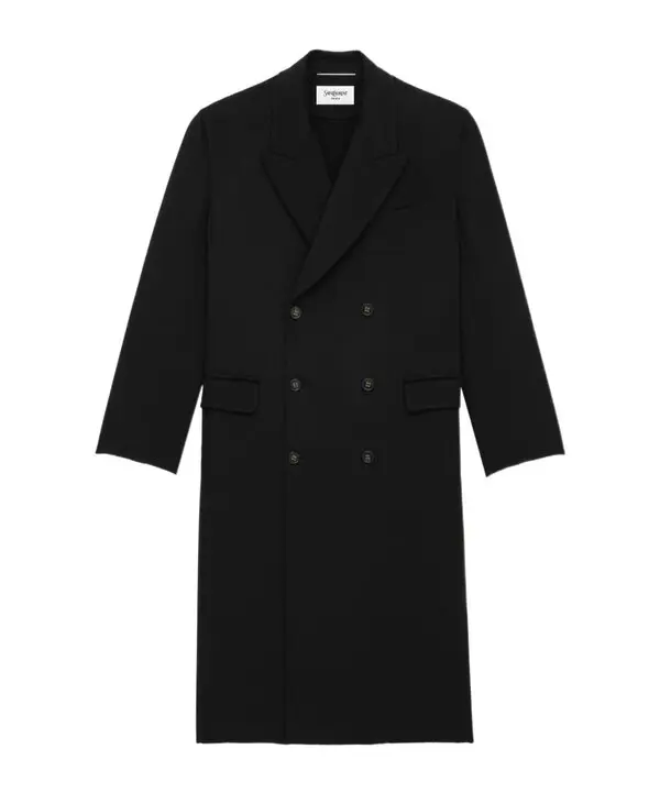 Saint Laurent Double-breasted Long Coat - No