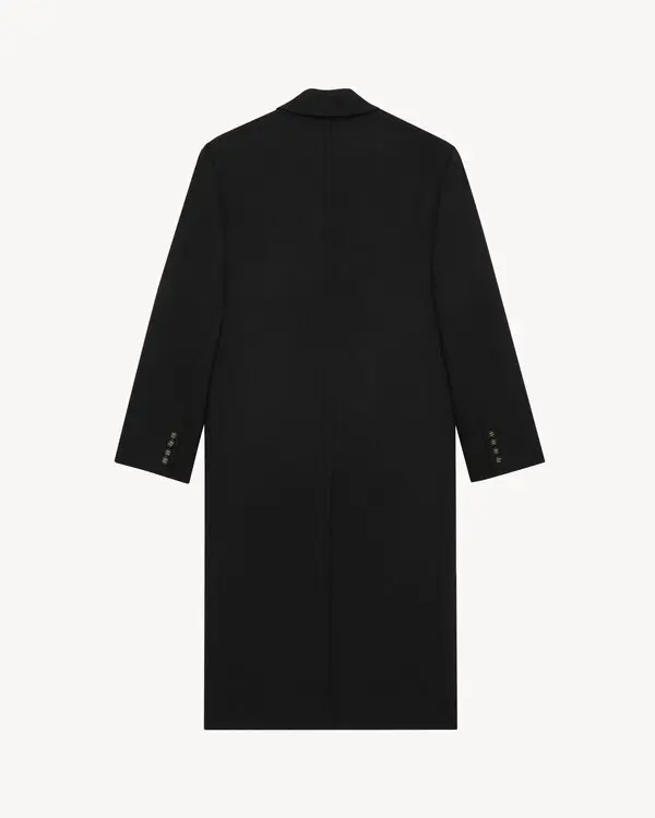 Saint Laurent Double-breasted Long Coat - No
