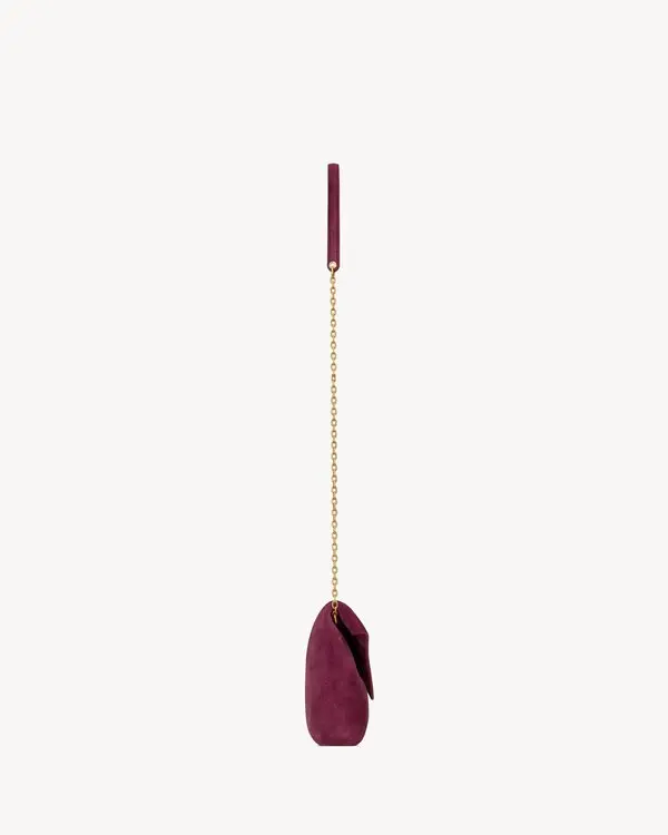 Saint Laurent Cassandre Small Chain Pouch - Deep Fuchsia