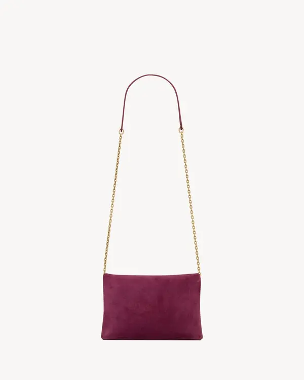 Saint Laurent Cassandre Small Chain Pouch - Deep Fuchsia