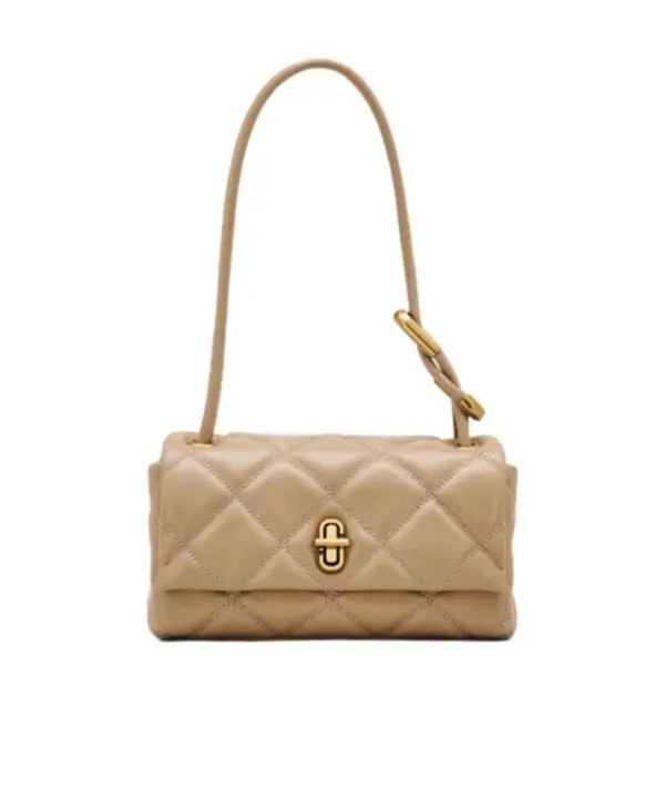 Marc Jacobs Quilted Mini Dual Shoulder Bag - Camel