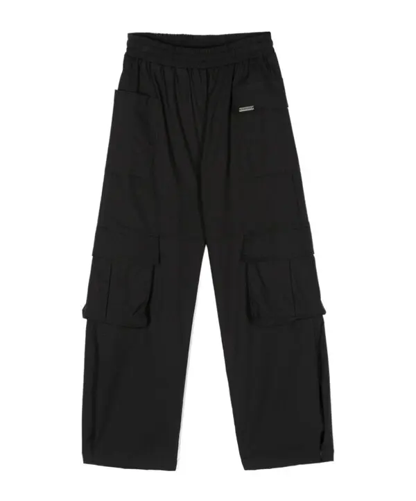 Monnalisa Stretch Cargo Trousers - Black