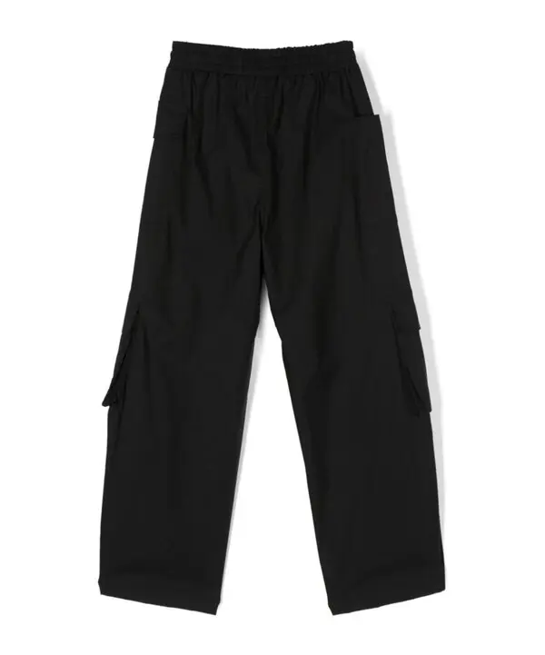 Monnalisa Stretch Cargo Trousers - Black