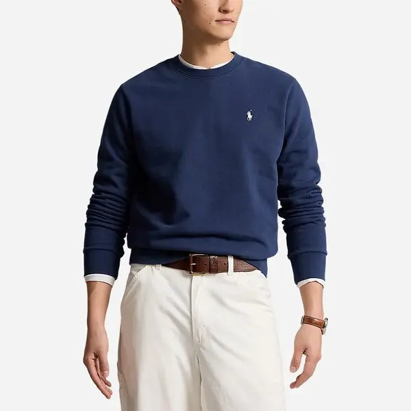 Polo Ralph Lauren Loopback Fleece Sweatshirt With Embroidered Pony - Blue