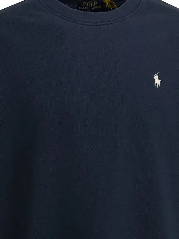 Polo Ralph Lauren Loopback Fleece Sweatshirt With Embroidered Pony - Blue