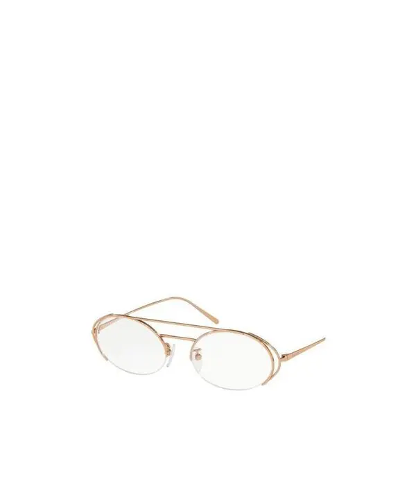 Prada Round Frame Eyeglasses - White