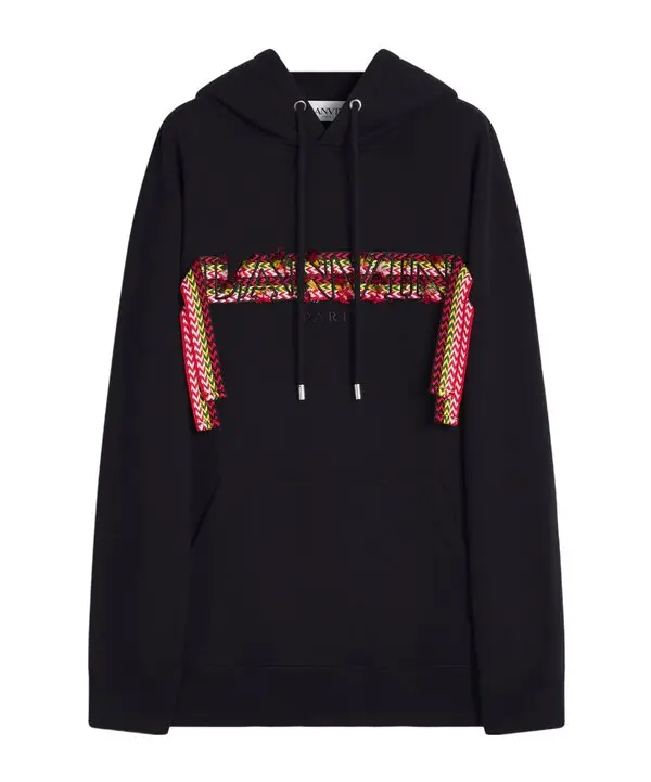 LANVIN Curb Lace Oversized Hoodie - Black