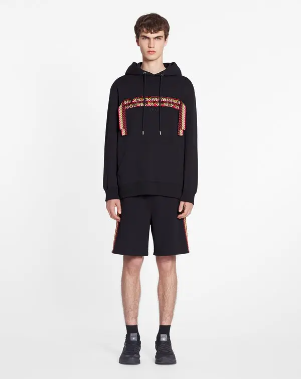 LANVIN Curb Lace Oversized Hoodie - Black
