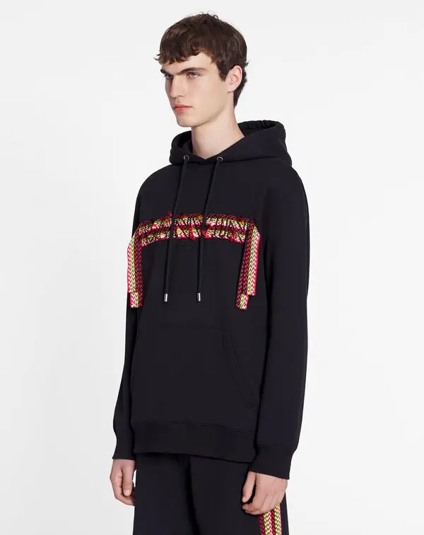 LANVIN Curb Lace Oversized Hoodie - Black