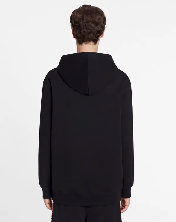 LANVIN Curb Lace Oversized Hoodie - Black