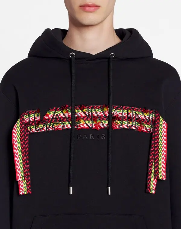 LANVIN Curb Lace Oversized Hoodie - Black
