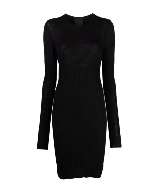 Givenchy Ribbed Wool Long Sleeve Dress