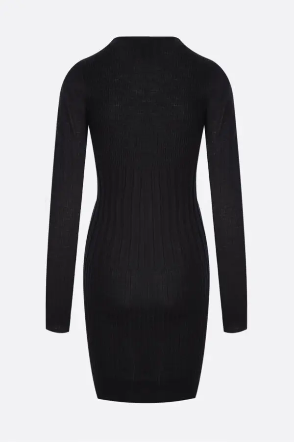Givenchy Ribbed Wool Long Sleeve Dress