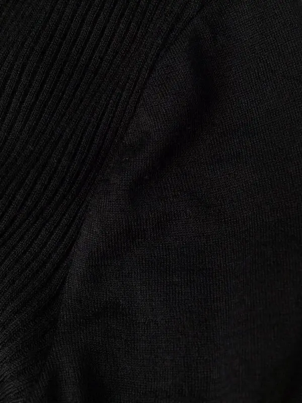 Givenchy Ribbed Wool Long Sleeve Dress