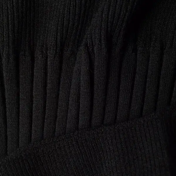 Givenchy Ribbed Wool Long Sleeve Dress