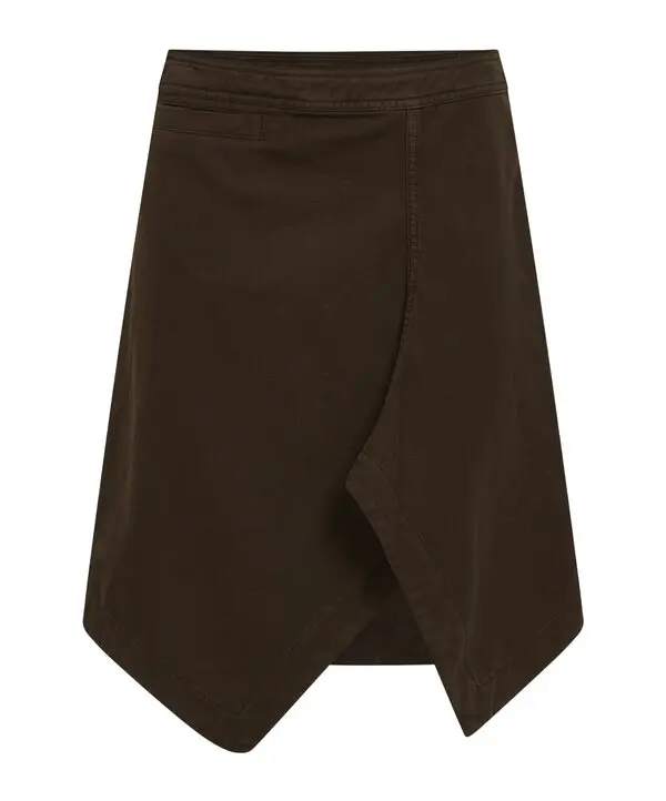 LEMAIRE Zip Detailed Asymmetric Skirt - Cocoa