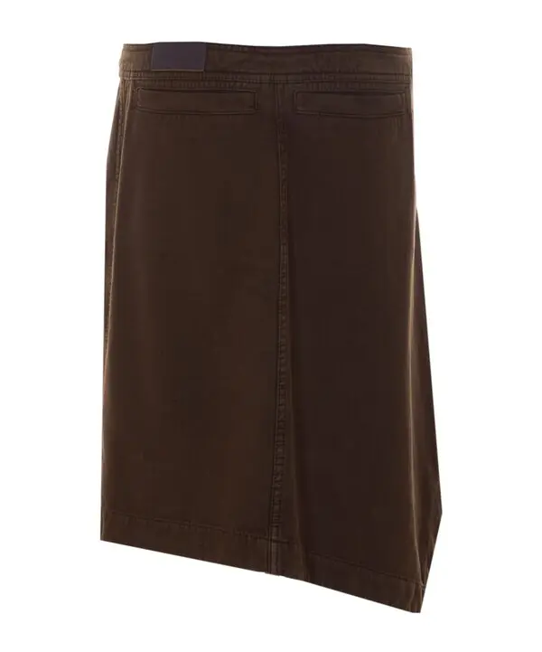 LEMAIRE Zip Detailed Asymmetric Skirt - Cocoa