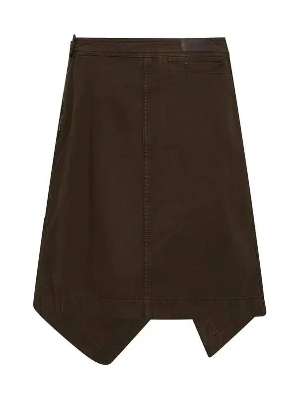 LEMAIRE Zip Detailed Asymmetric Skirt - Cocoa