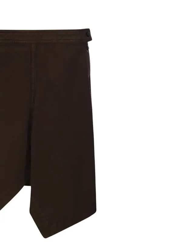 LEMAIRE Zip Detailed Asymmetric Skirt - Cocoa
