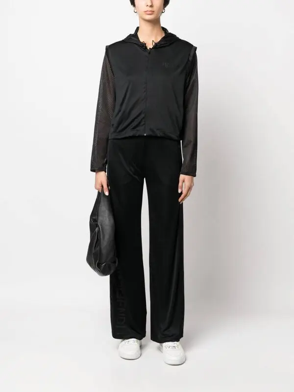 Fendi Acetate Hooded Zip-up Jacket With Logo Detail